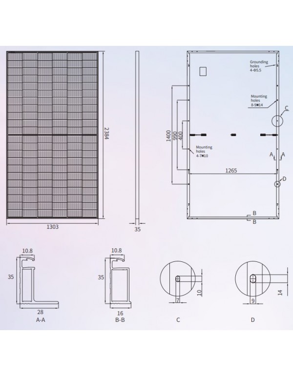 Solar panel Jinergy Solar 660W Mono PERC